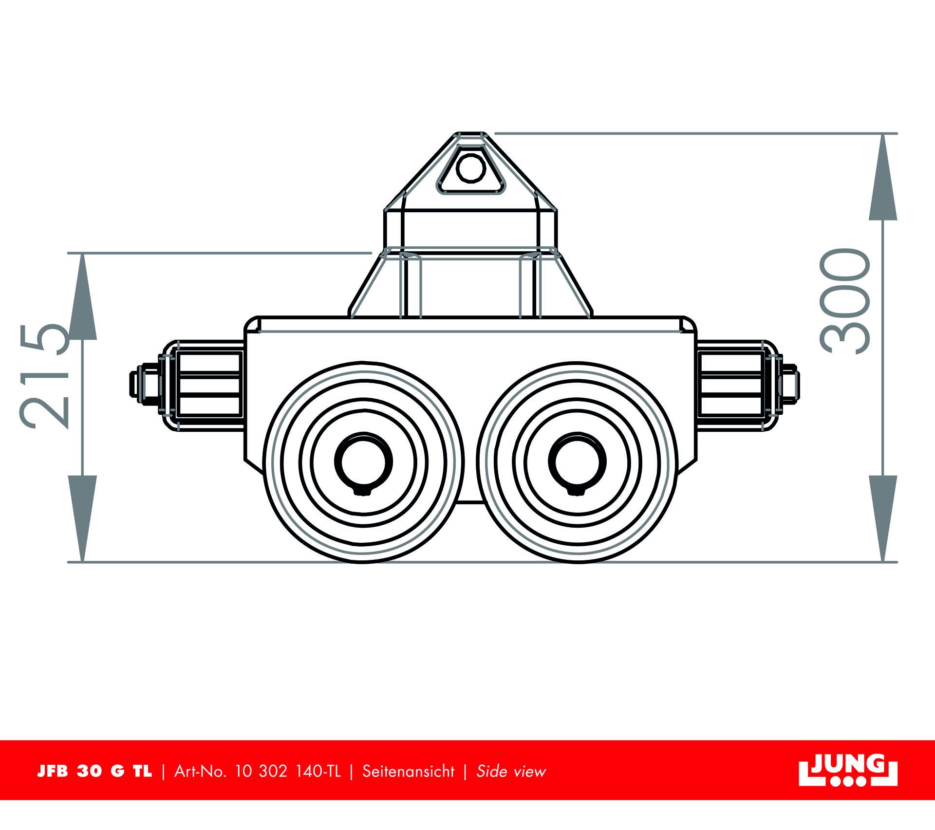 Professional transportation of containers with the tandem trolley JFB 30 G TL from JUNG